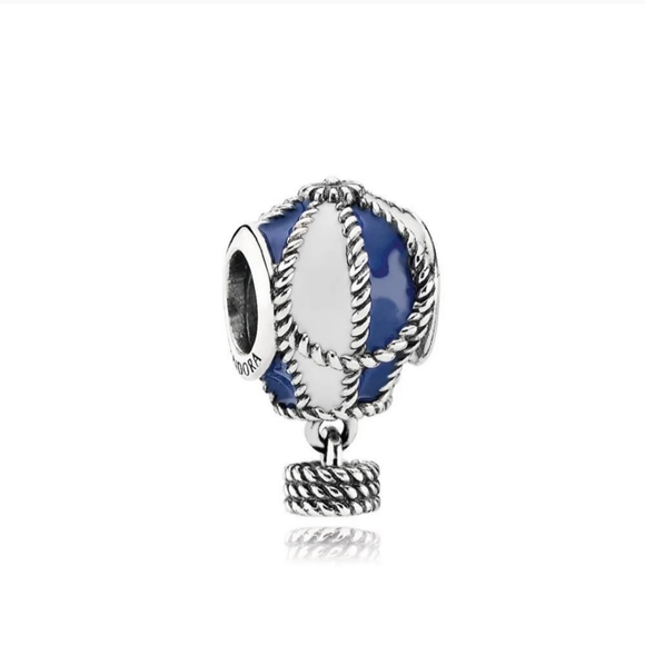Pandora | Jewelry | Pandora Up Up Away Hot Air Balloon Blue And White ...